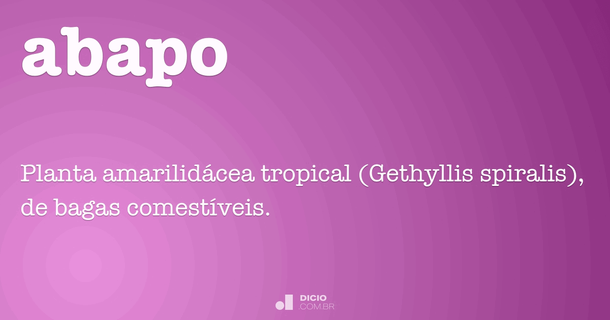 Abapo - Dicio, Dicionário Online de Português