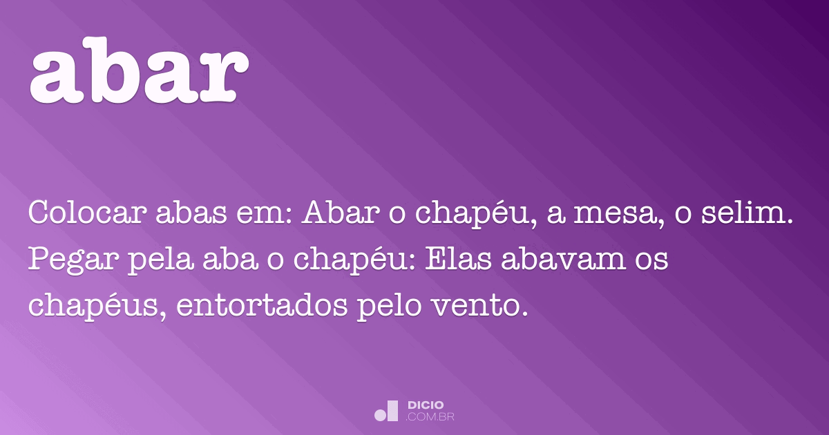 Abar - Dicio, Dicionário Online de Português