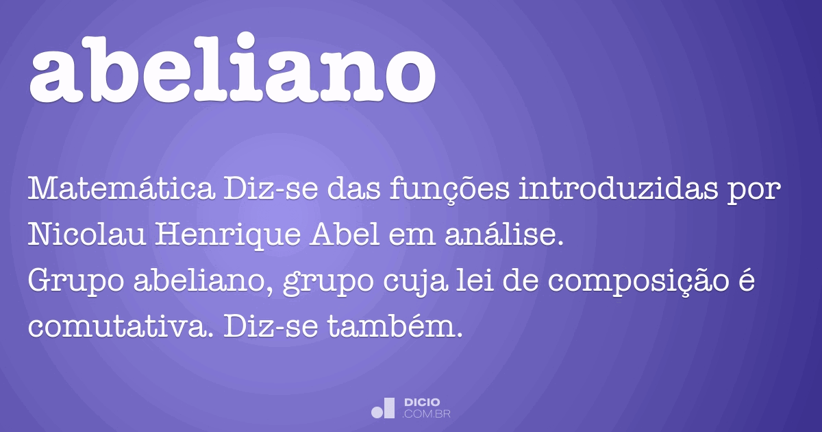 Abeliano - Dicio, Dicionário Online de Português