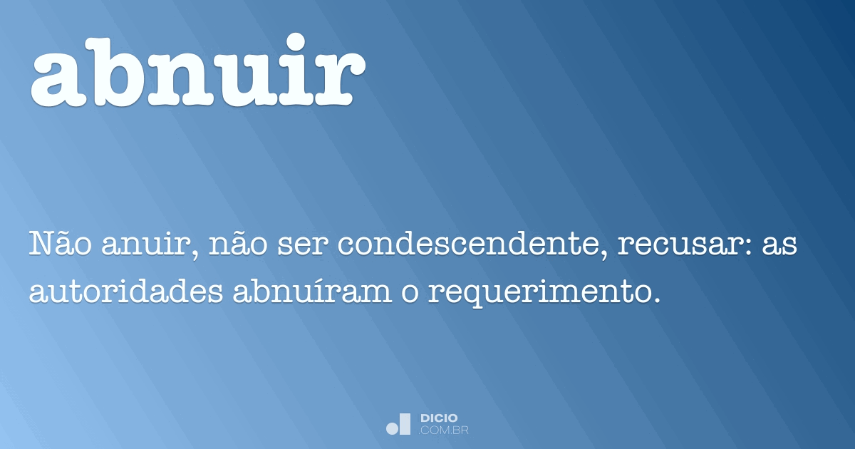 Abnuir - Dicio, Dicionário Online de Português