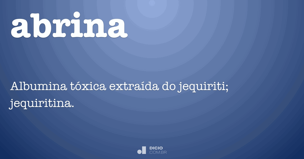 Abrina - Dicio, Dicionário Online de Português