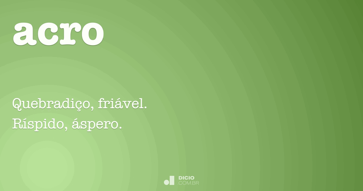 Acro - Dicio, Dicionário Online de Português