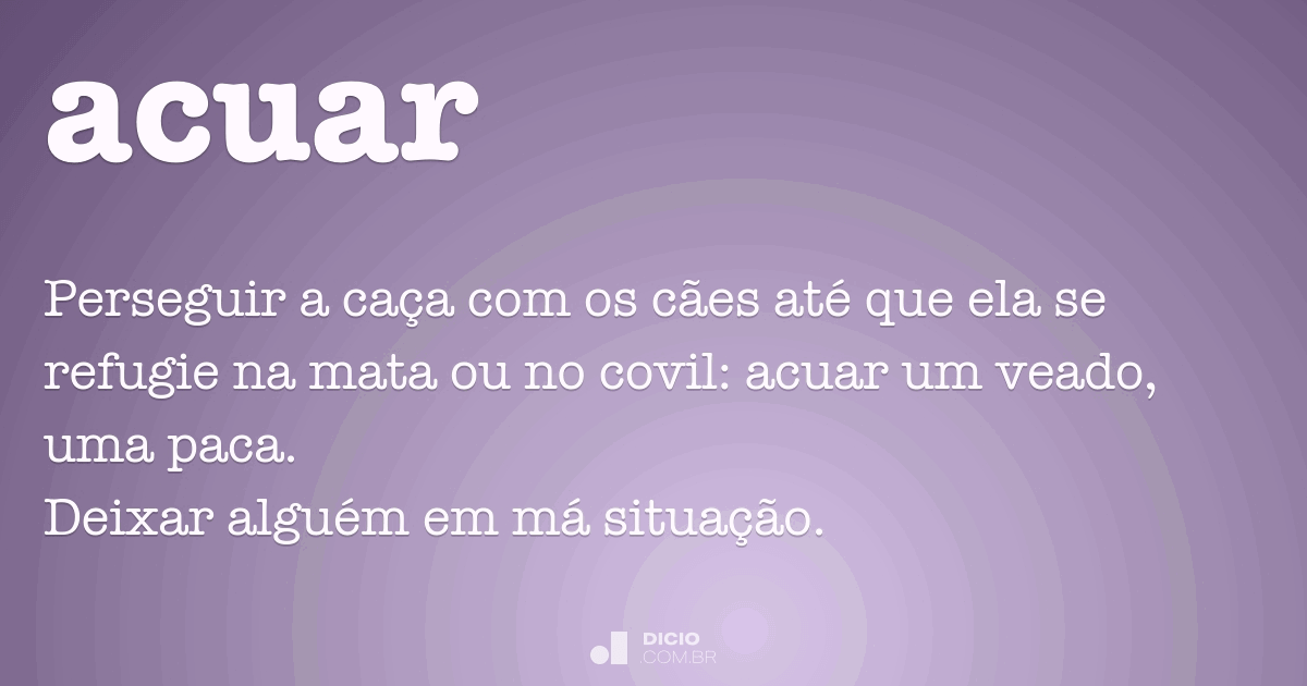 Acuar - Dicio, Dicionário Online de Português