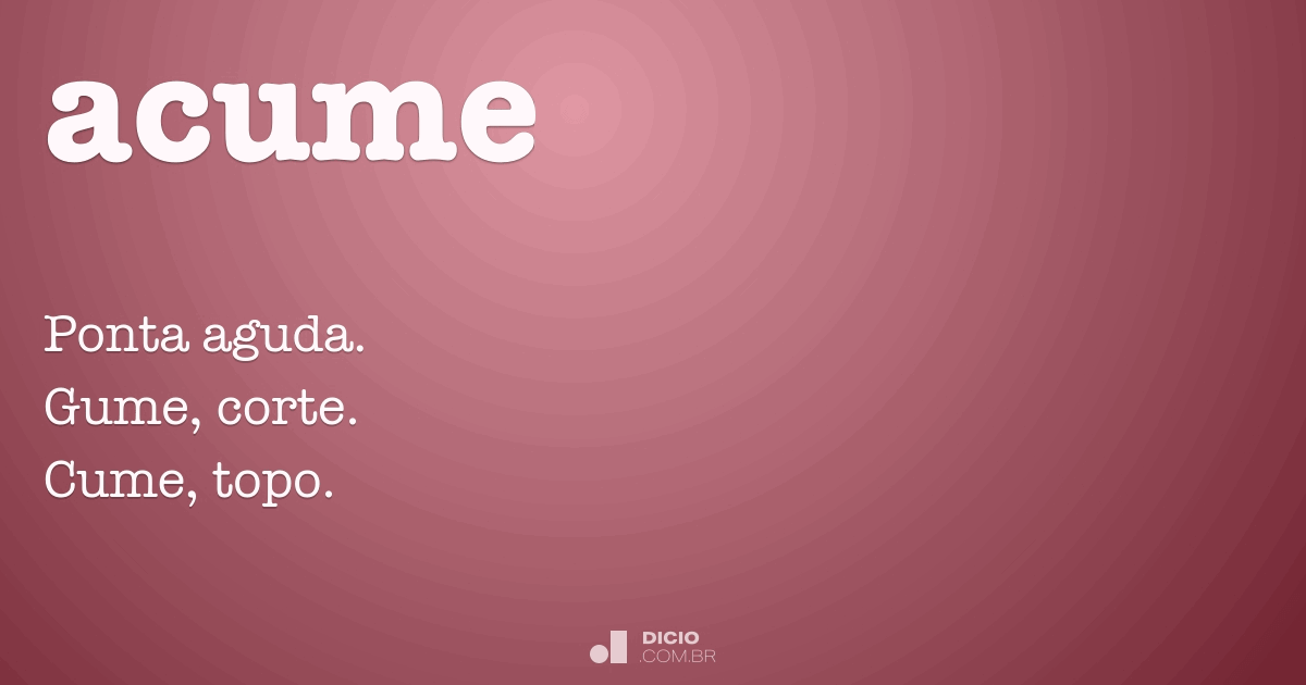 Acume - Dicio, Dicionário Online de Português