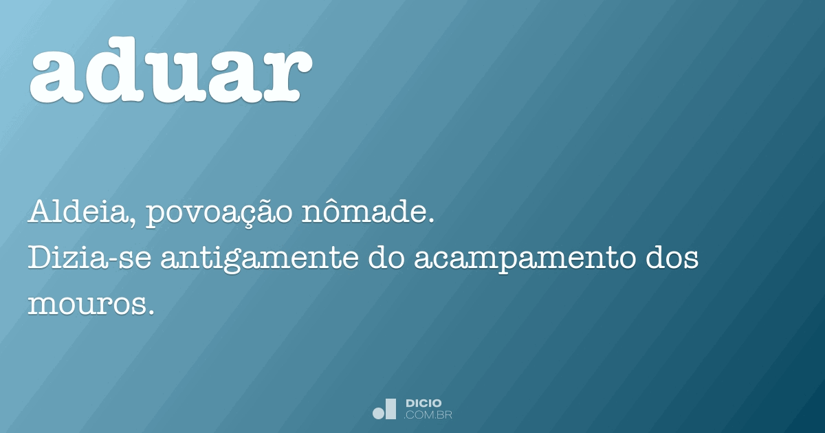 Aduar - Dicio, Dicionário Online de Português