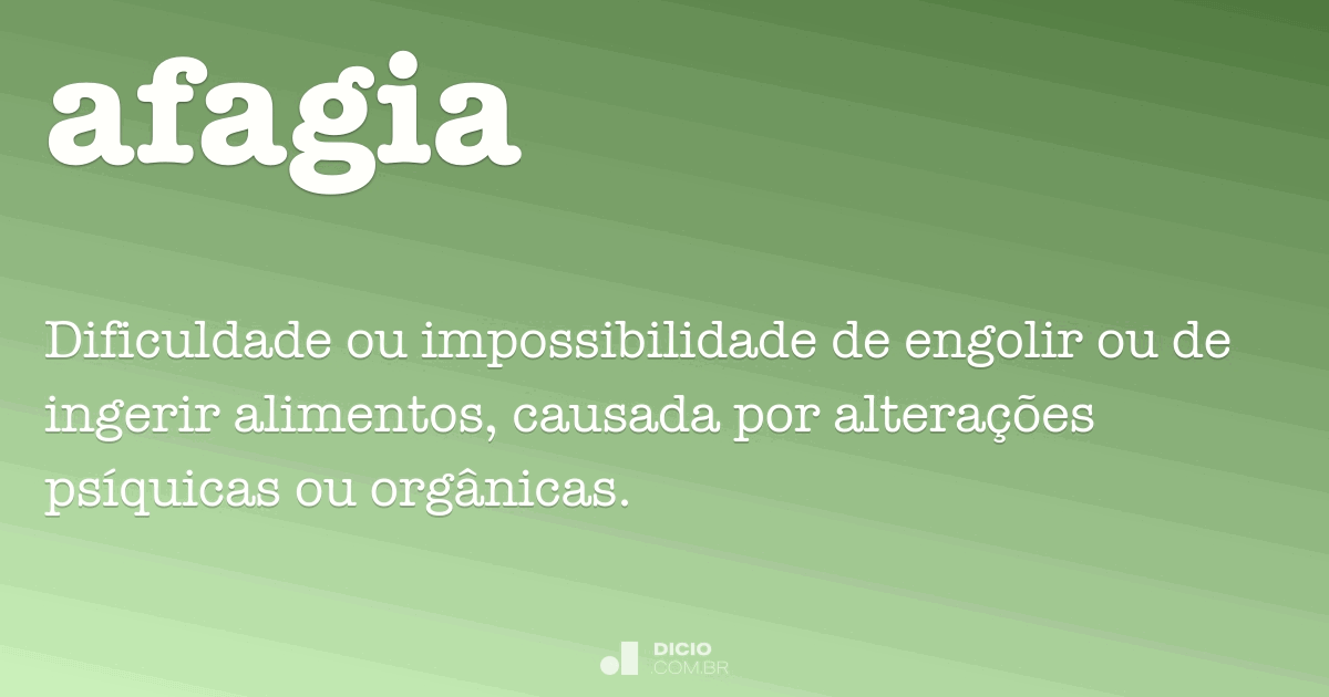 Afagia - Dicio, Dicionário Online de Português