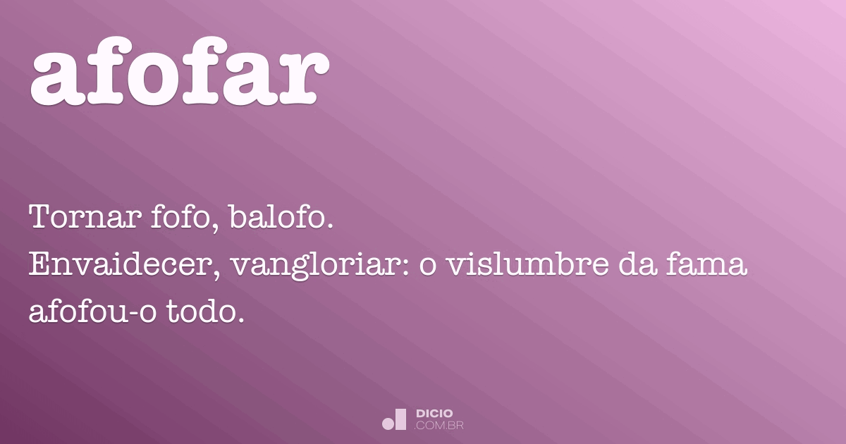 Afofar - Dicio, Dicionário Online de Português