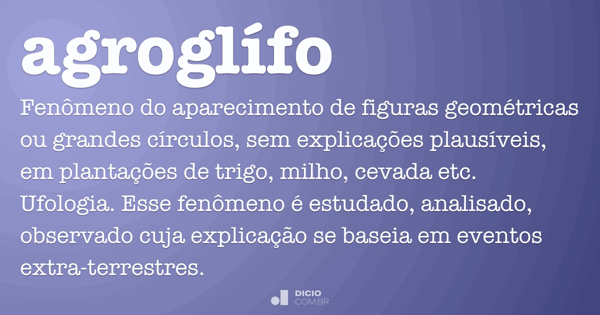 Agroglífo - Dicio, Dicionário Online de Português