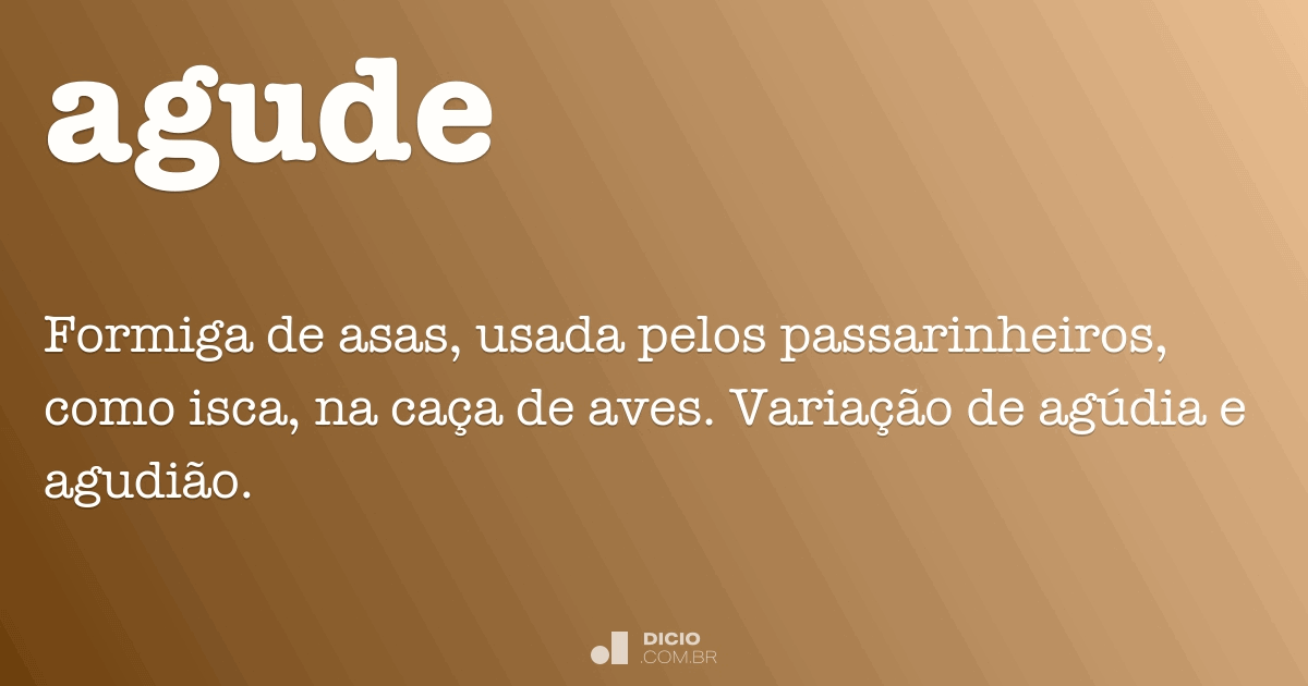Agude - Dicio, Dicionário Online de Português