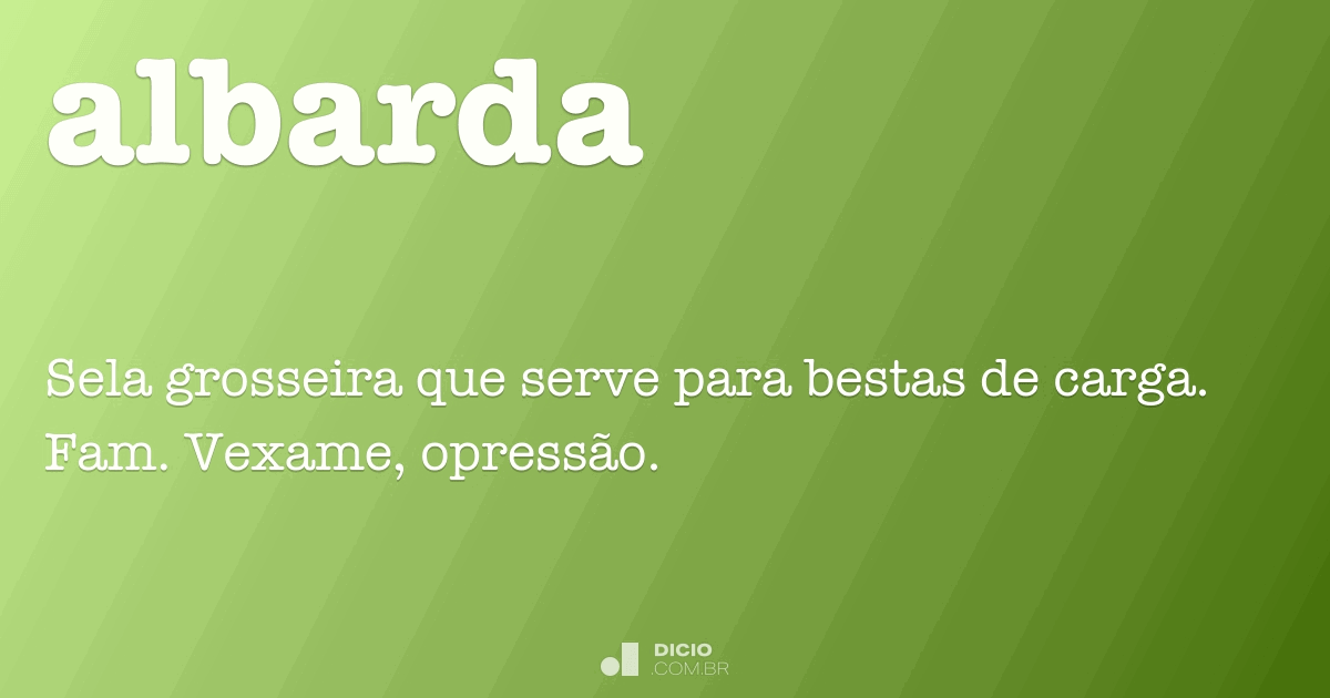 Albarda - Dicio, Dicionário Online de Português