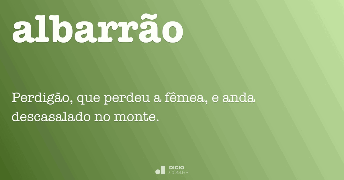 Albarrão - Dicio, Dicionário Online de Português