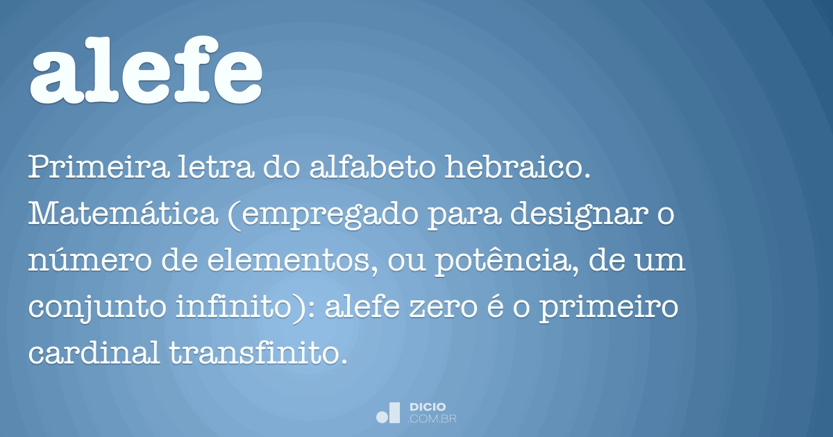 Alefe - Dicio, Dicionário Online de Português