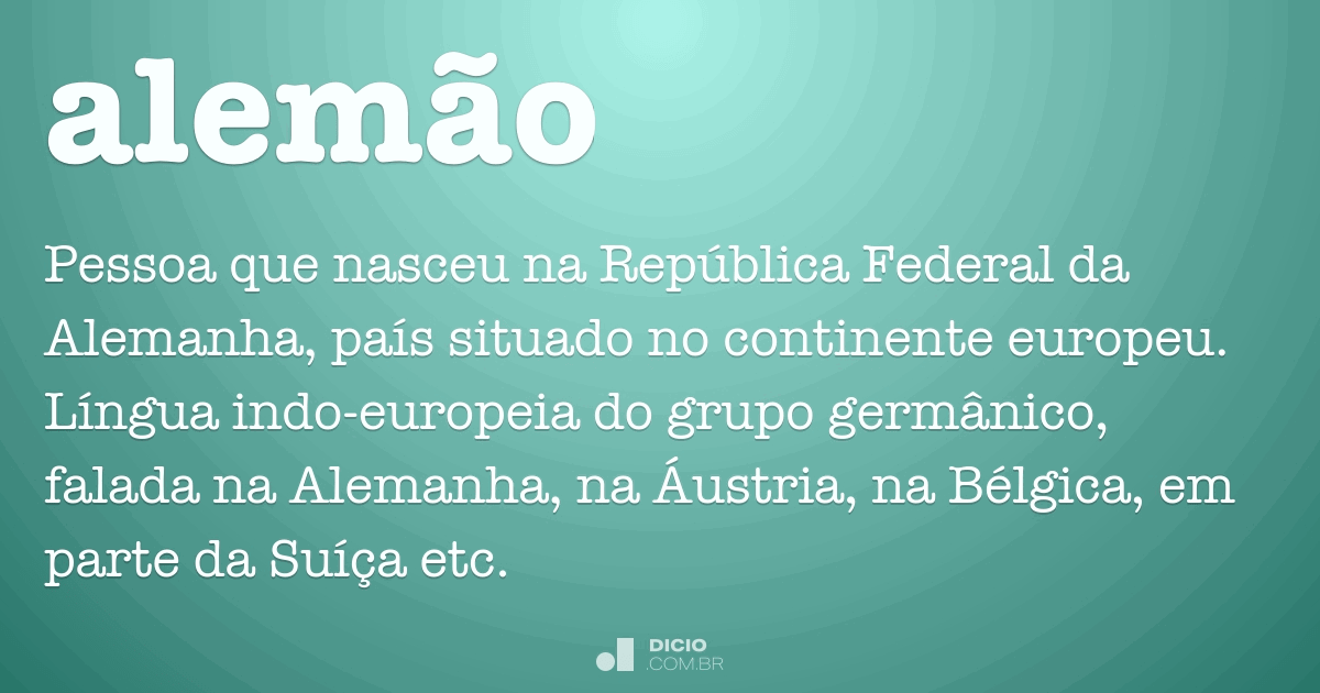 Alemão - Dicio, Dicionário Online de Português