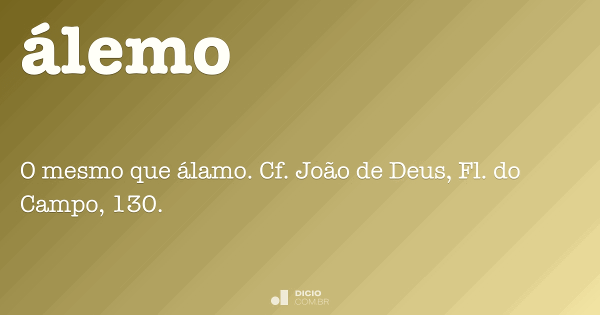 Álemo - Dicio, Dicionário Online de Português