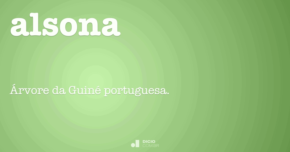 Alsona - Dicio, Dicionário Online de Português