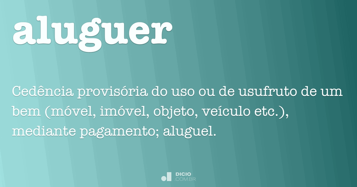 Aluguer - Dicio, Dicionário Online de Português