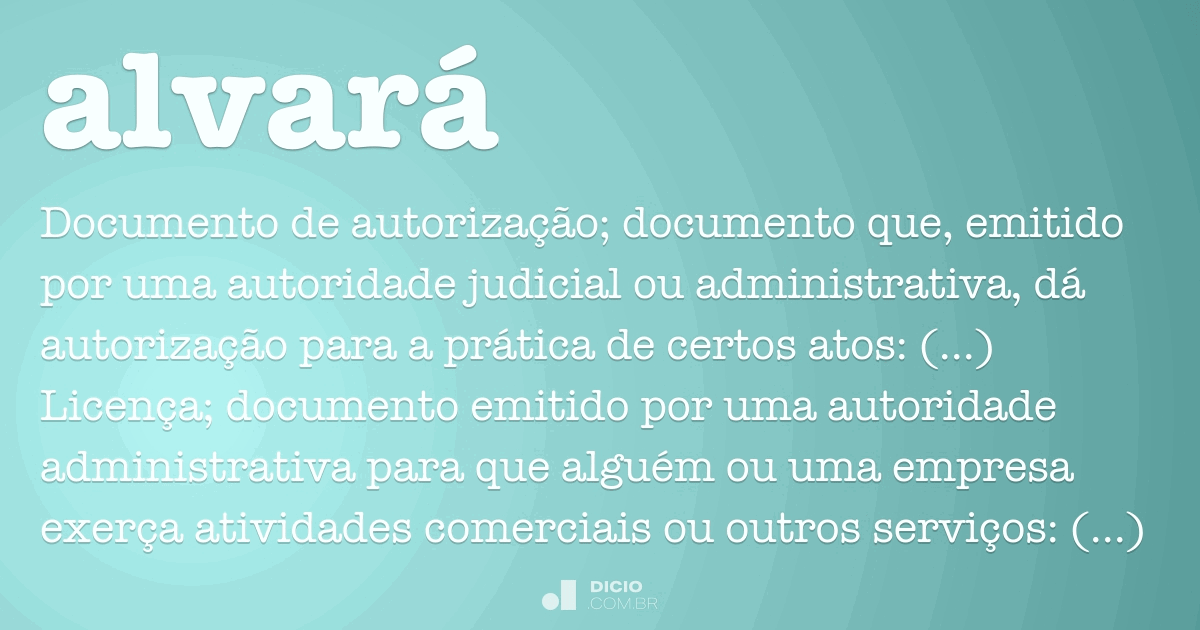 Alvará - Dicio, Dicionário Online de Português