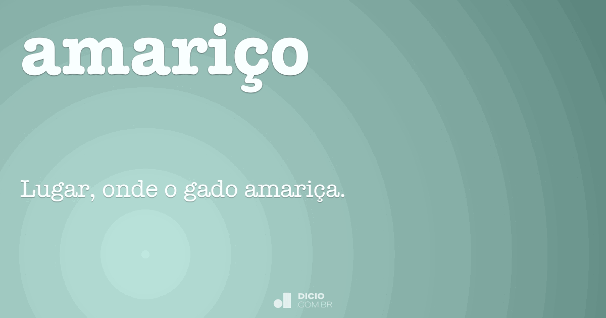 Amariço - Dicio, Dicionário Online de Português