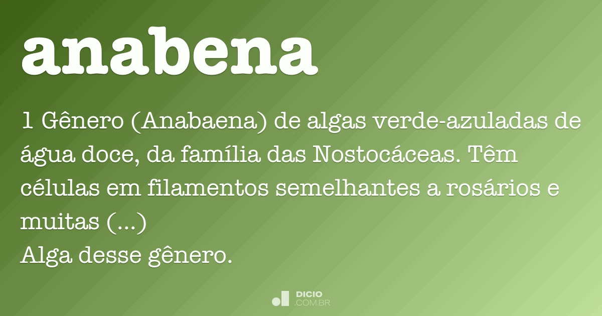Anabena - Dicio, Dicionário Online de Português