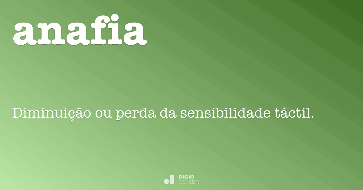 Anafia - Dicio, Dicionário Online de Português