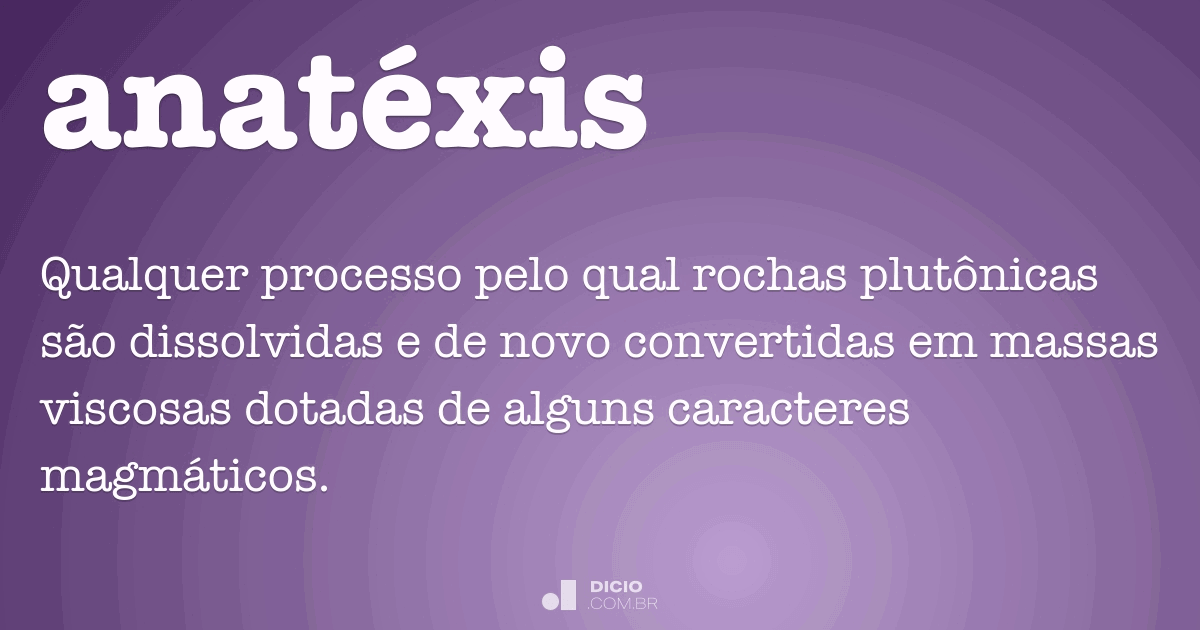 Anatéxis - Dicio, Dicionário Online de Português