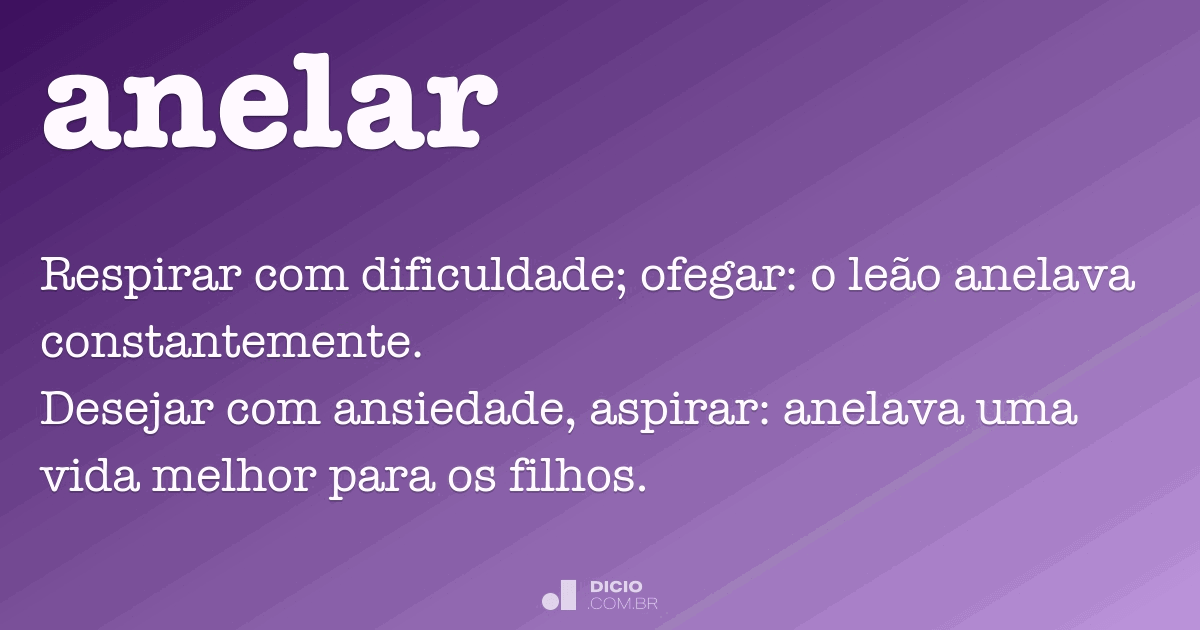 Anelar - Dicio, Dicionário Online de Português