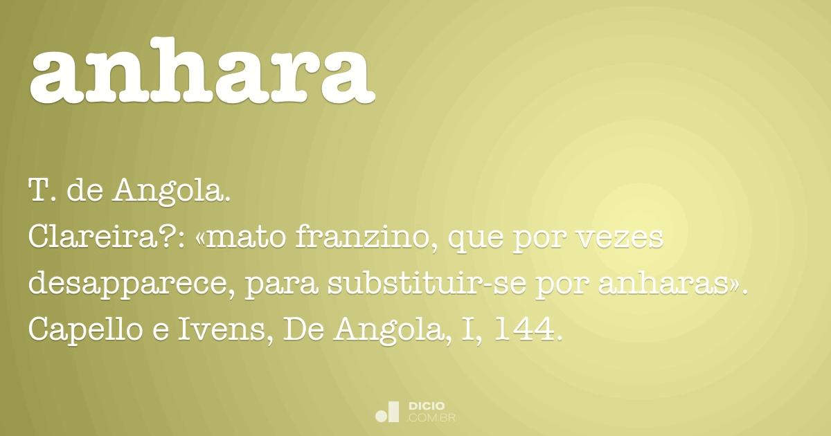 Anhara - Dicio, Dicionário Online de Português