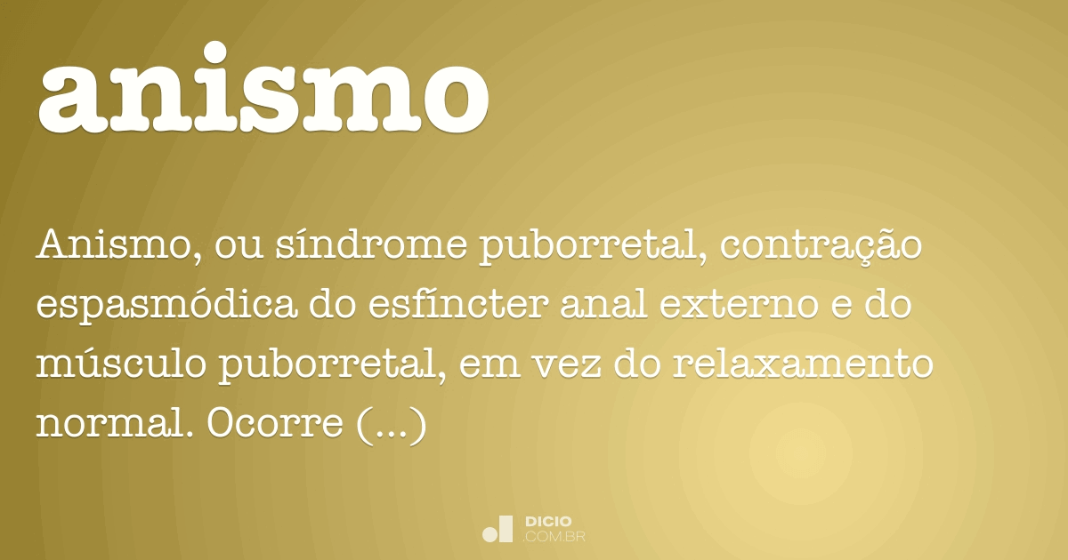 Anismo - Dicio, Dicionário Online de Português