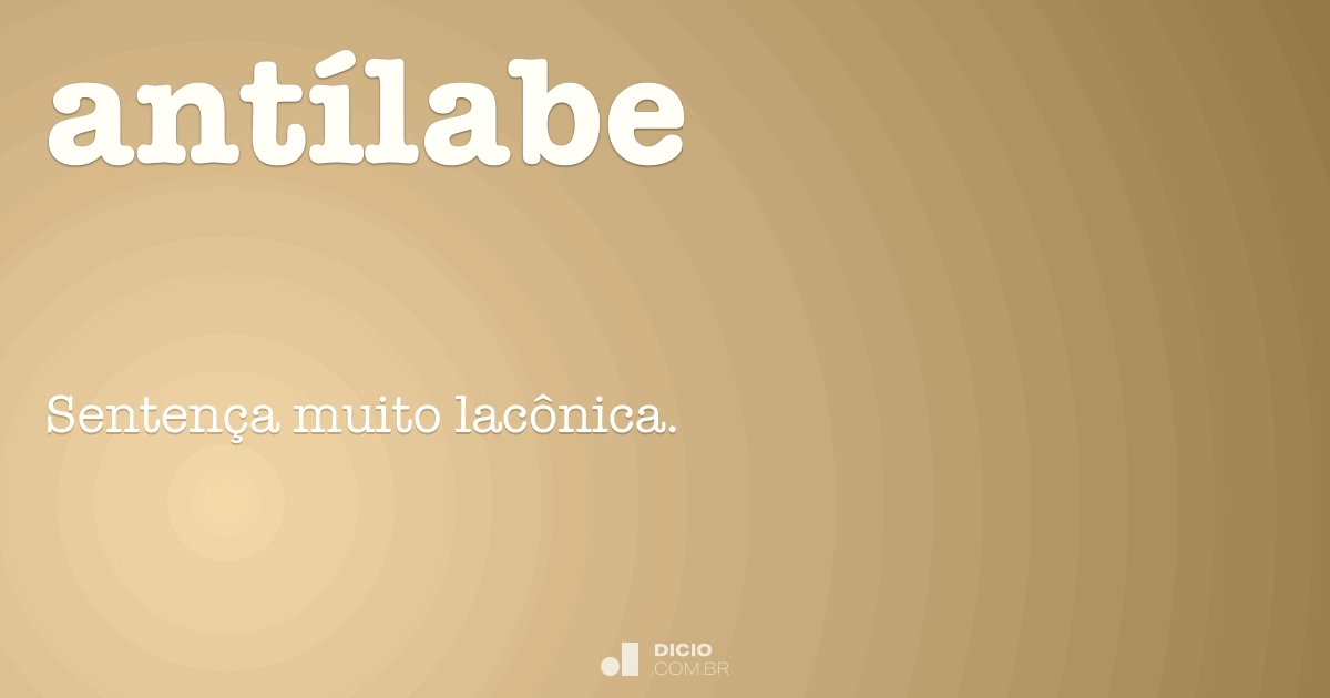 Antílabe - Dicio, Dicionário Online de Português