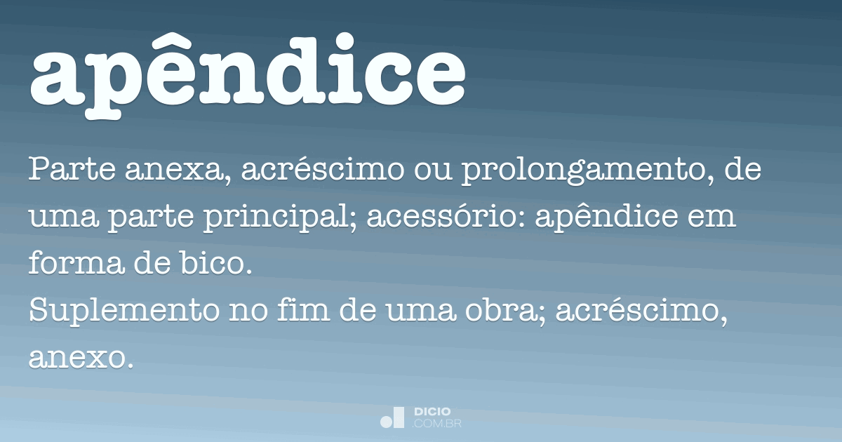 Apêndice - Dicio, Dicionário Online de Português