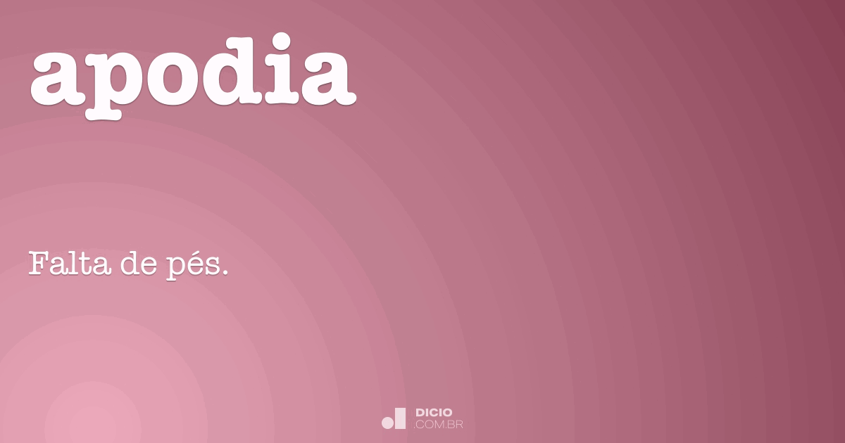Apodia - Dicio, Dicionário Online de Português