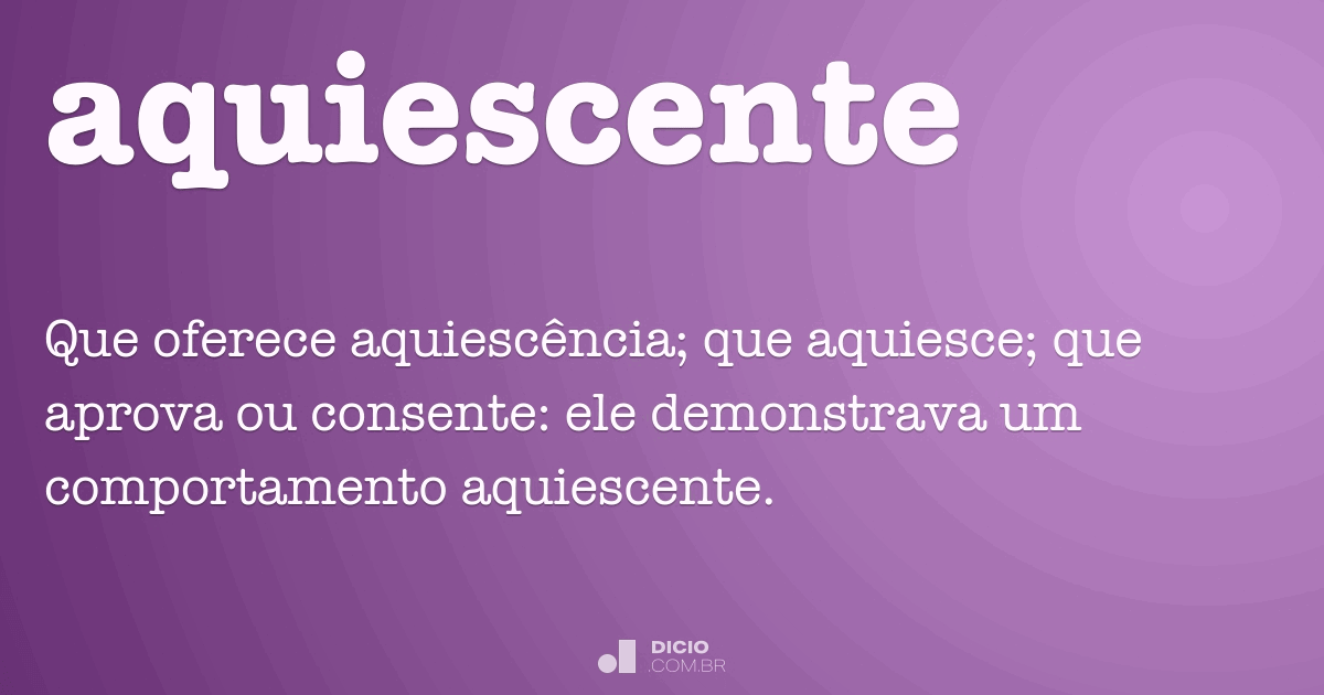 Quiescente Significado