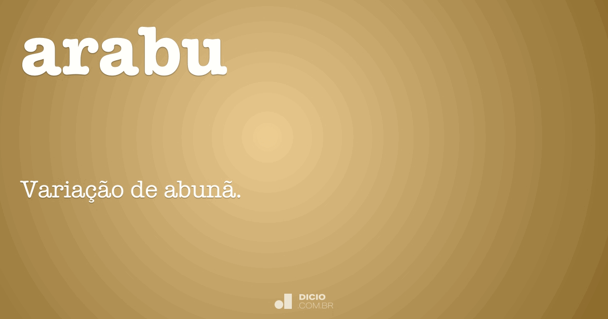 Arabu - Dicio, Dicionário Online de Português