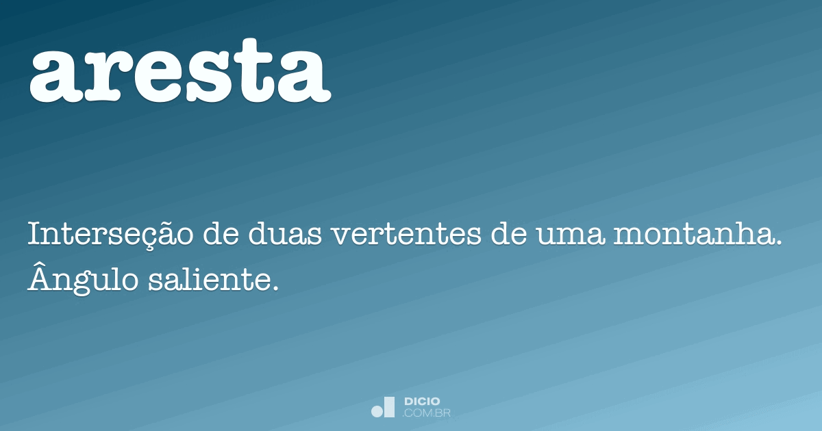 Aresta - Dicio, Dicionário Online de Português