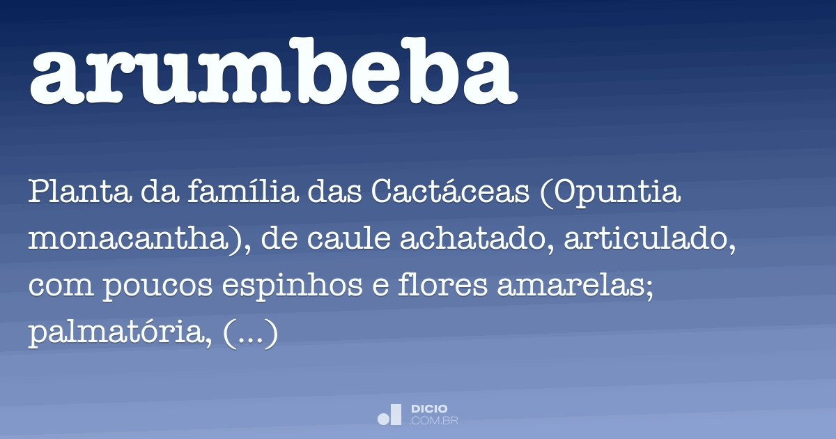 Arumbeba - Dicio, Dicionário Online de Português
