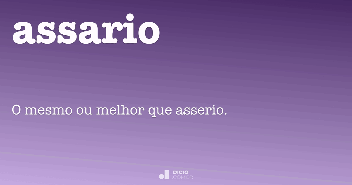 Assario - Dicio, Dicionário Online de Português