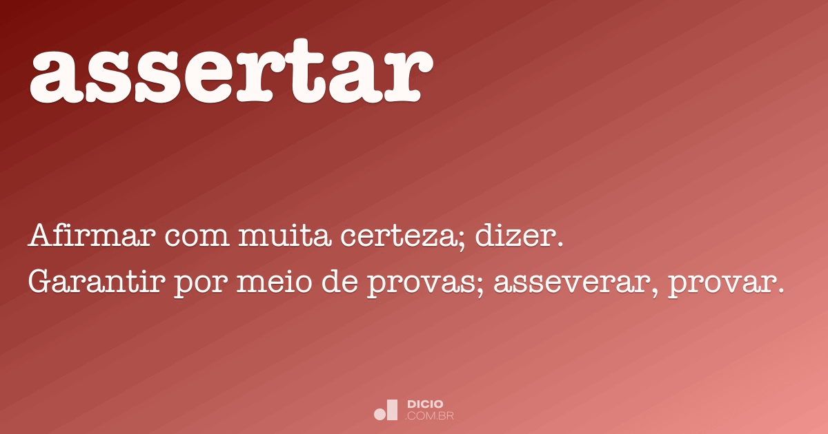 Assertar - Dicio, Dicionário Online de Português