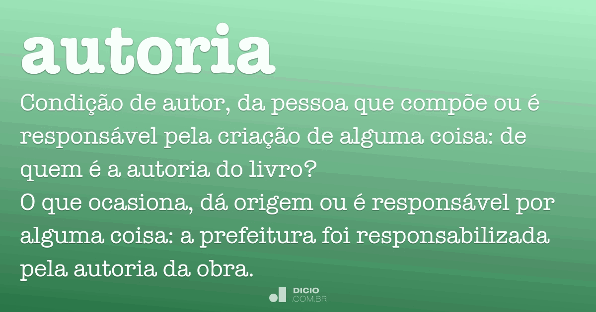 Autoria - Dicio, Dicionário Online de Português