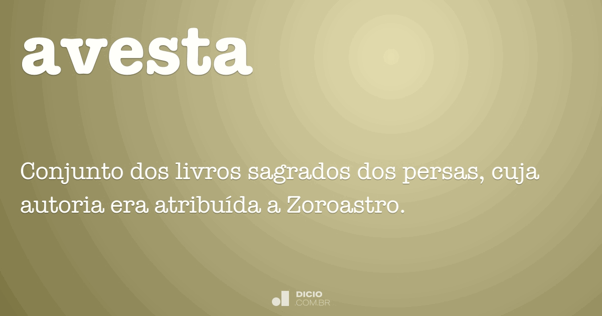 Avesta - Dicio, Dicionário Online de Português