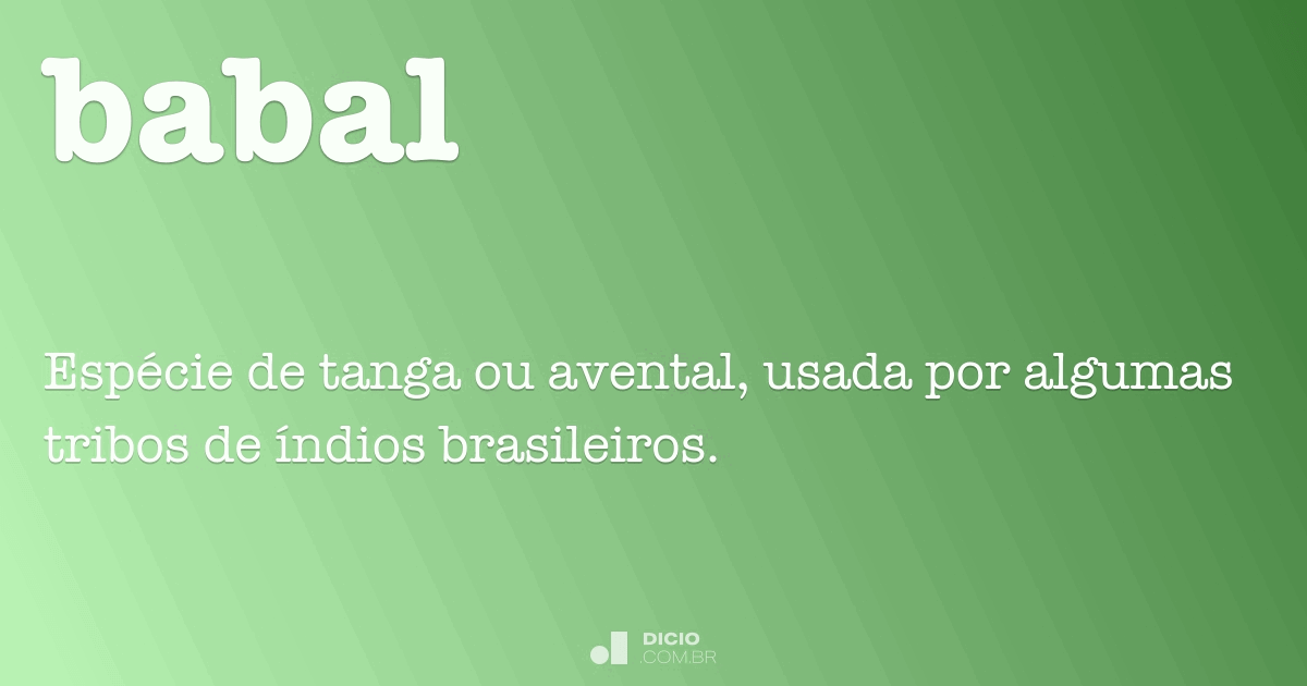 Babal - Dicio, Dicionário Online de Português