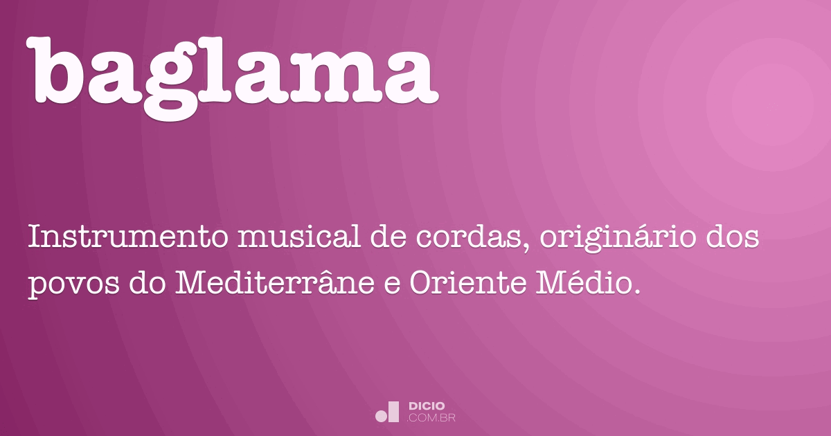 Baglama - Dicio, Dicionário Online de Português
