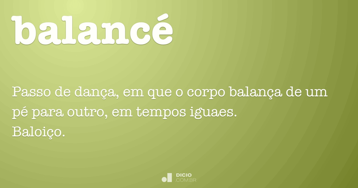 Balancé - Dicio, Dicionário Online de Português