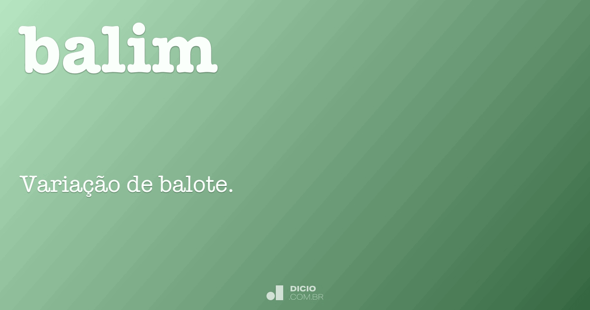 Balim - Dicio, Dicionário Online de Português