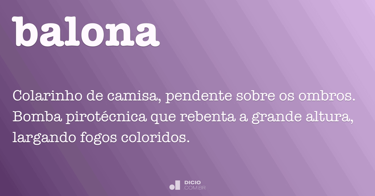 Balona - Dicio, Dicionário Online de Português
