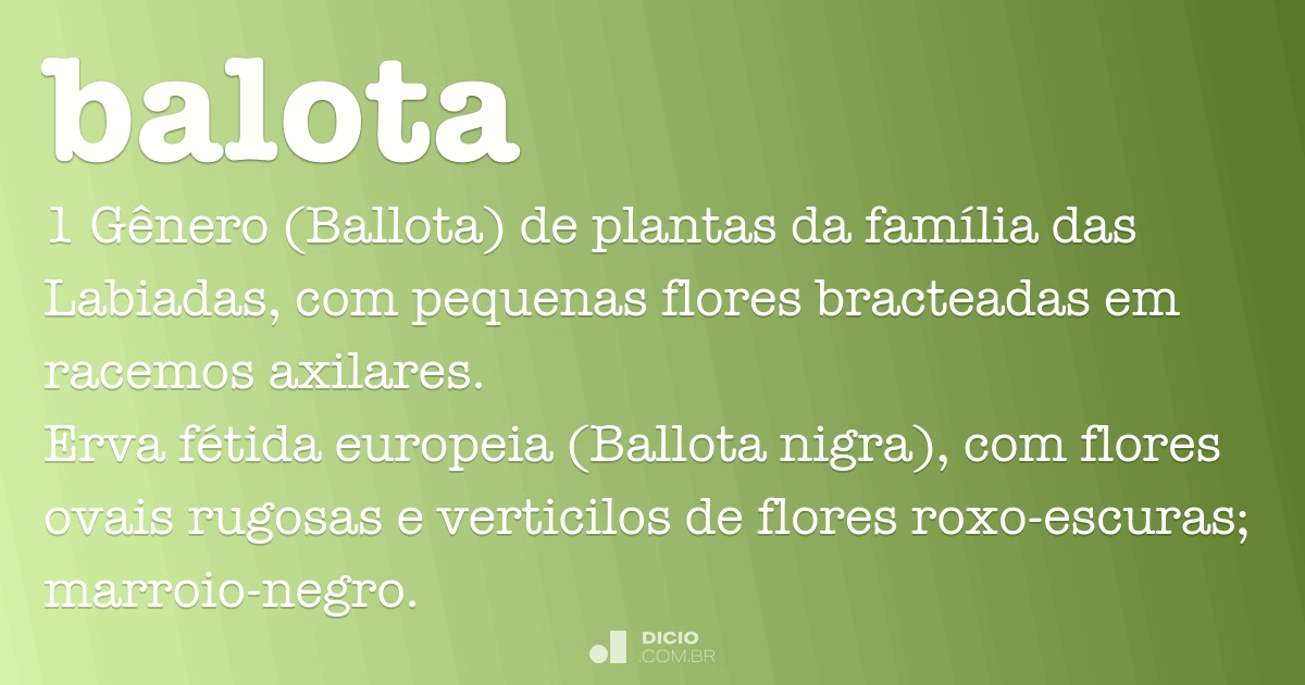 Balota - Dicio, Dicionário Online de Português