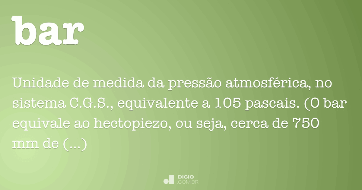 Bar - Dicio, Dicionário Online de Português