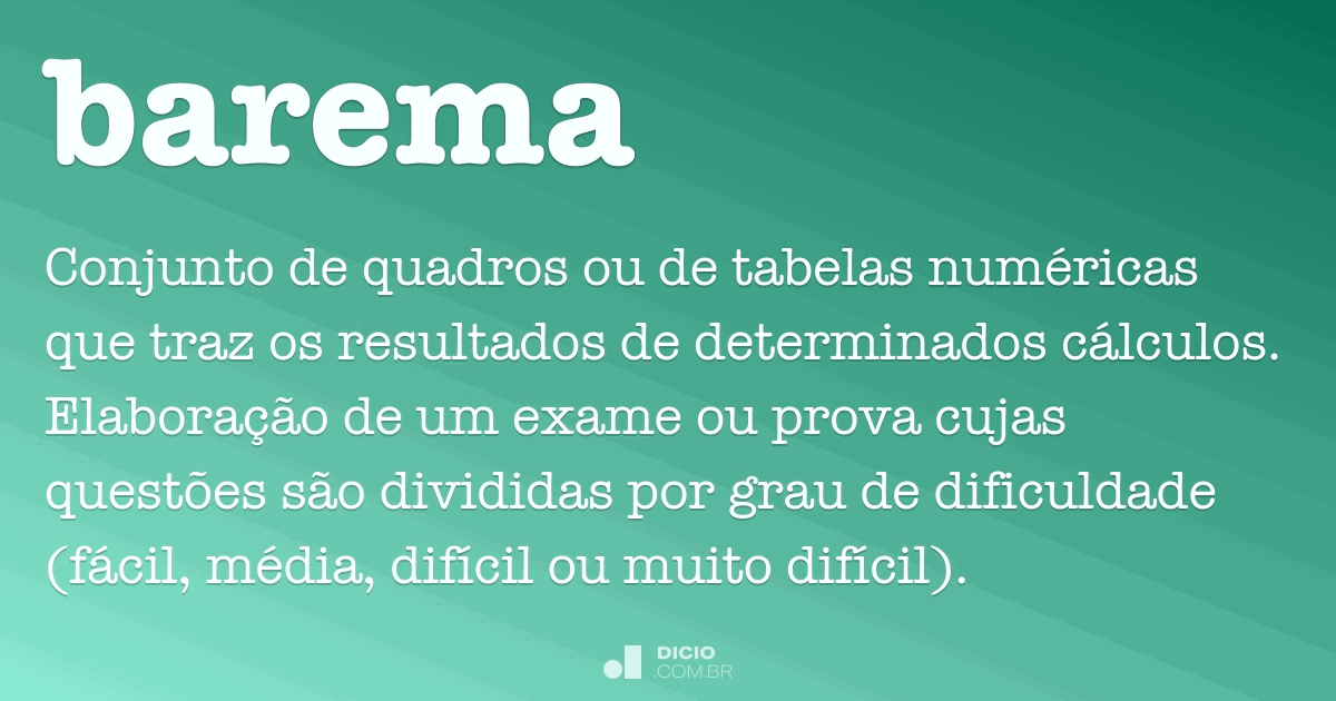 Barema - Dicio, Dicionário Online de Português