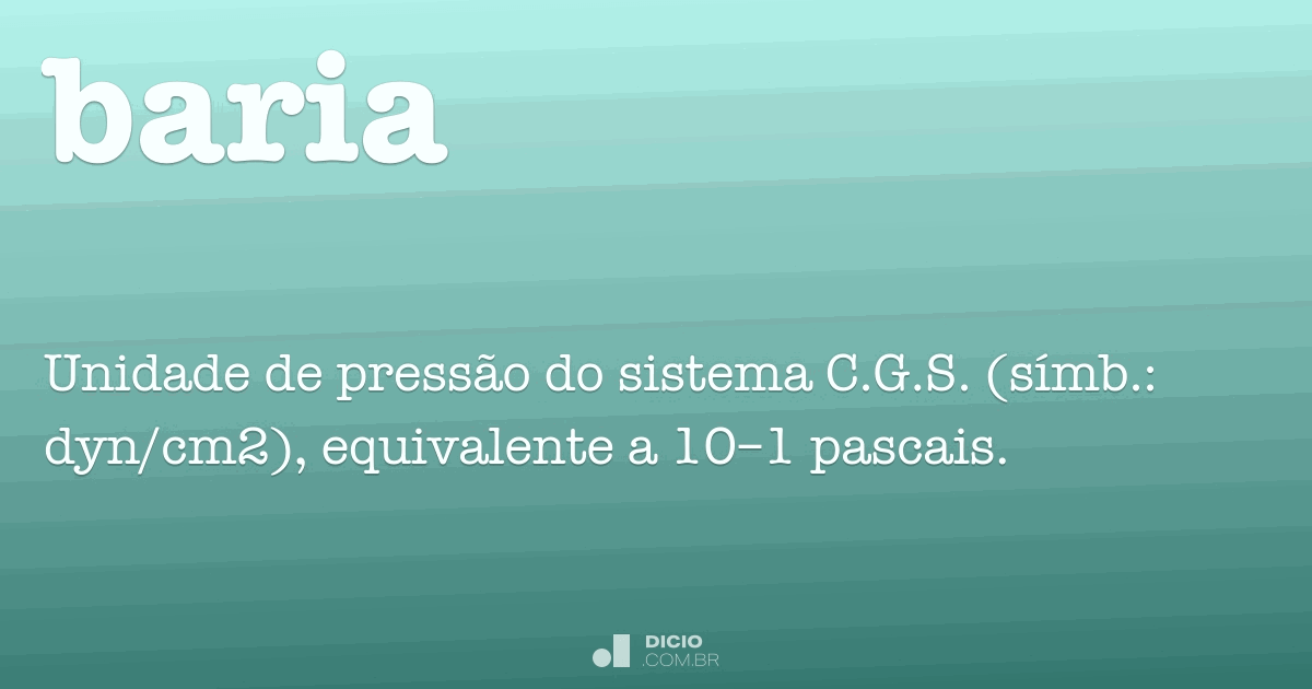 Baria - Dicio, Dicionário Online de Português