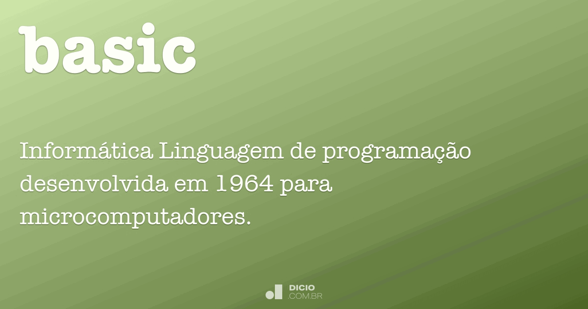 Basic - Dicio, Dicionário Online de Português