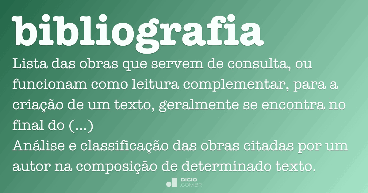 Bibliografia - Dicio, Dicionário Online de Português